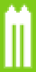 Lime "M" Minecraft Banner