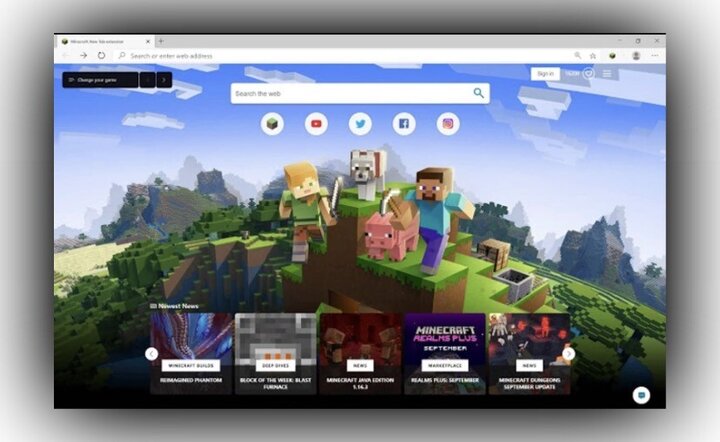 Minecraft New Tab