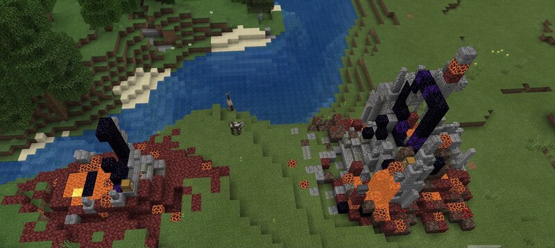 I rebuilt the ruined nether portal...