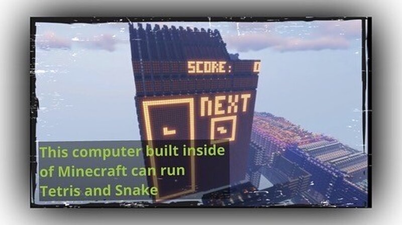 ⛏ This computer built inside of Minecraft can run Tetris and Snake