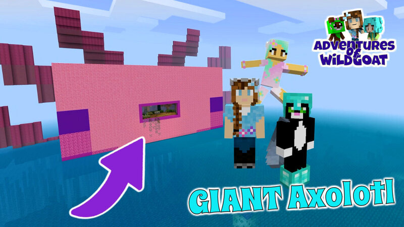 Amazing Giant Axolotl Minecraft Map