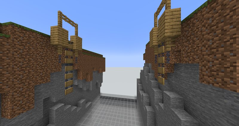 A collapsed Bridge in Minecraft!