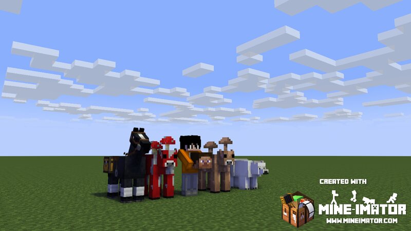 Steve's Head, Blocky and some Mobs