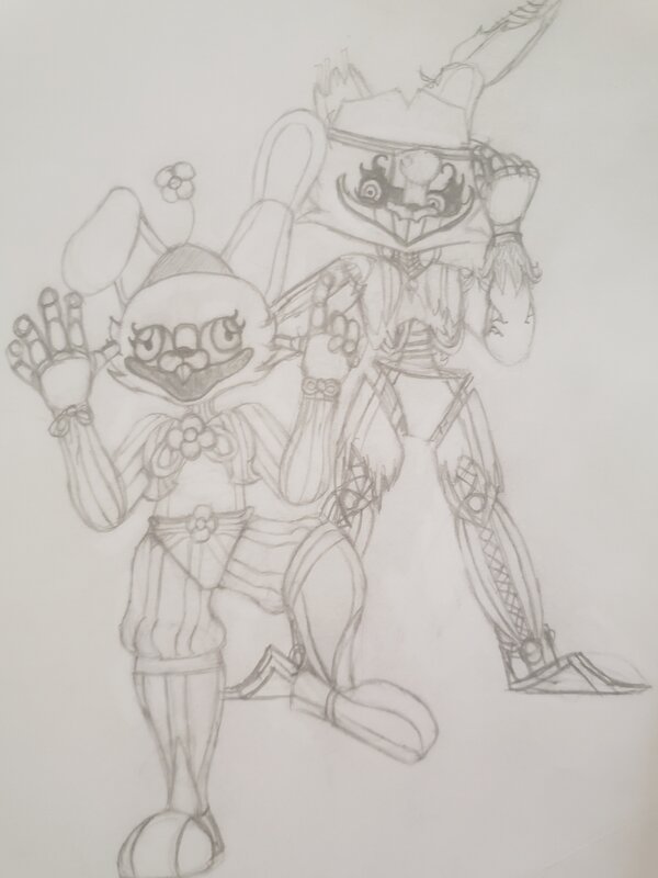Drawing of my♤Stylized Spring Bonnie!(ft. Springtrap)