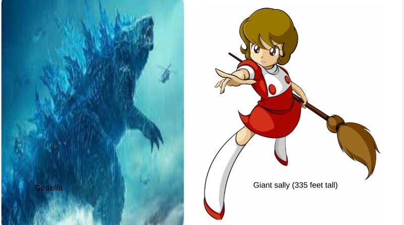 Godzilla vs Giant Sally yumeno