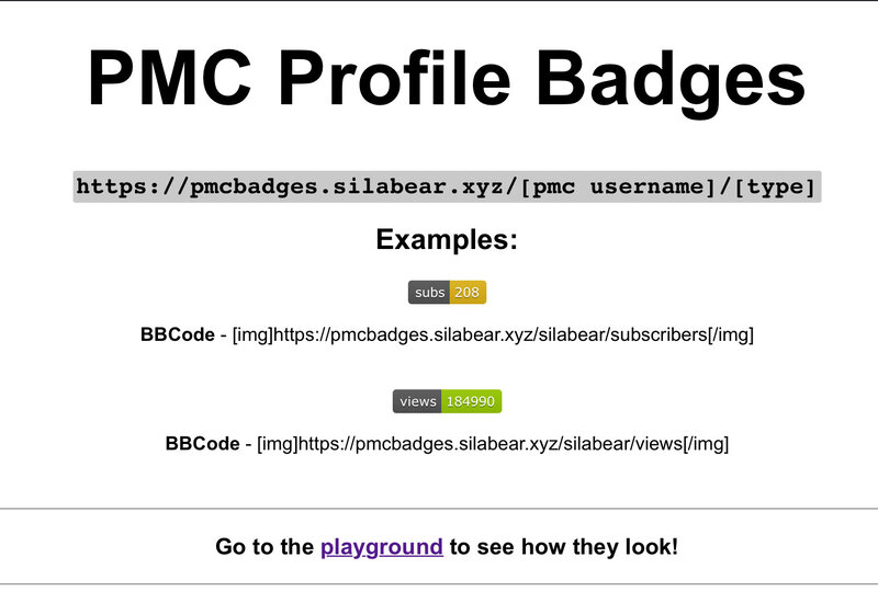 PMC Profile Badges - Show off your PMC stats!