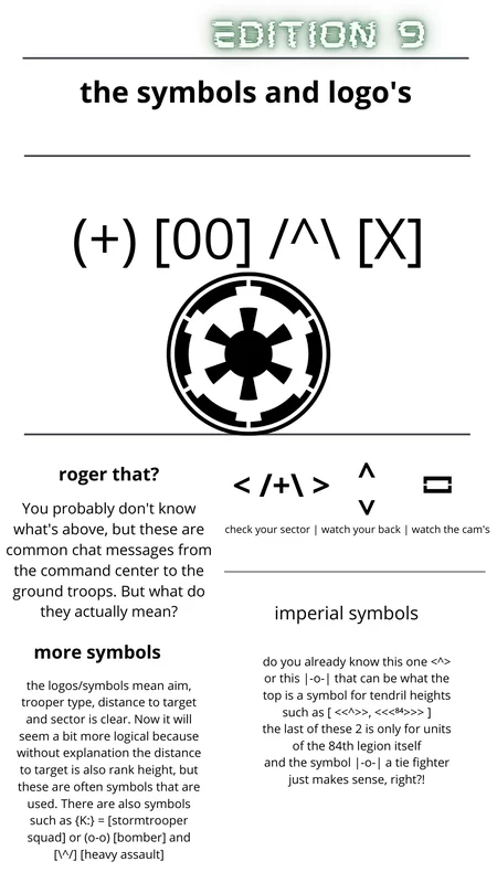 imperial trooper symbols in chat