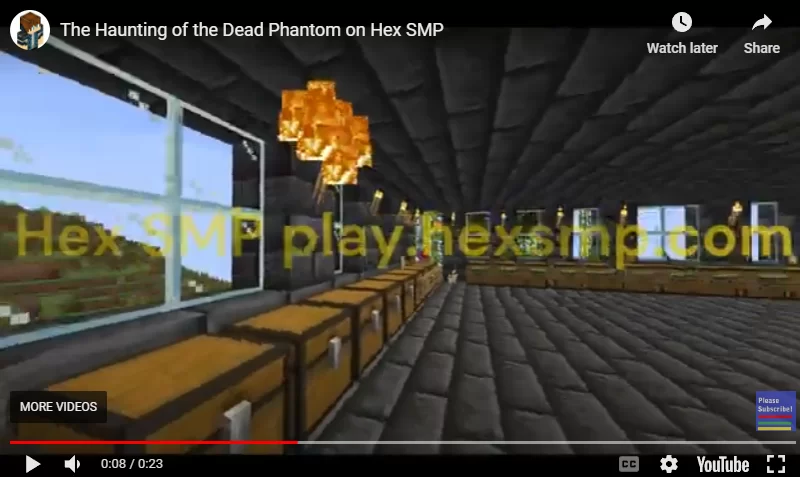 Evil spirit of dead phantom in my shop on the Hex SMP server