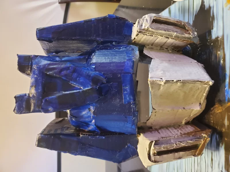 Soundwave head mostly painted