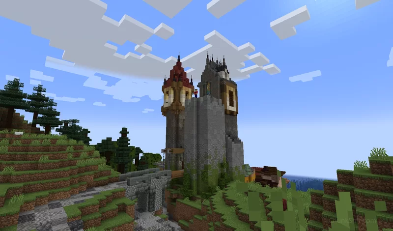 1 Chunk Castle Build & Let's Play