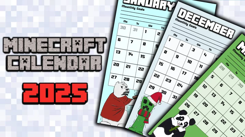 Minecraft Calendar 2025