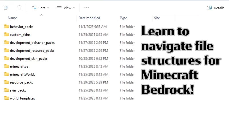 Full Guide for File Structures in Minecraft Bedrock!