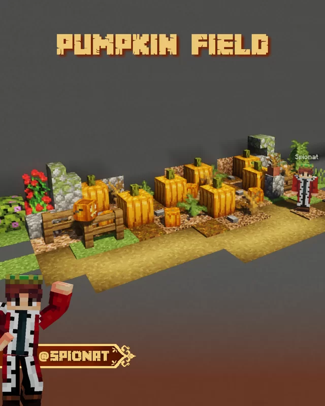 🍂 Cozy Pumpkin Patch 👻 perfect for Halloween 🎃 | Minecraft Fall Build Ideas