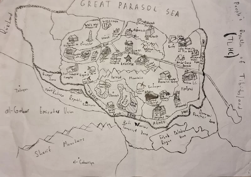 My imaginary nation's map