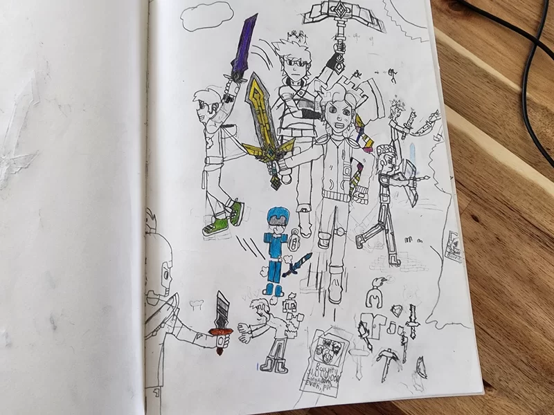 Me my bro and my friends in hoplite battleroyale