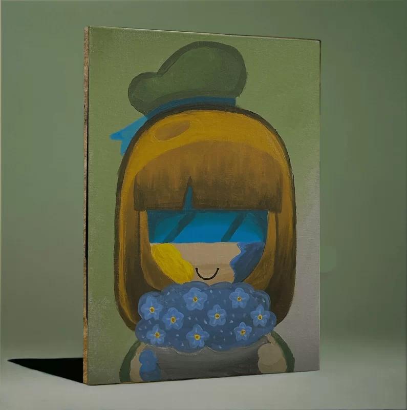 forget-me-not (acrylic painting)