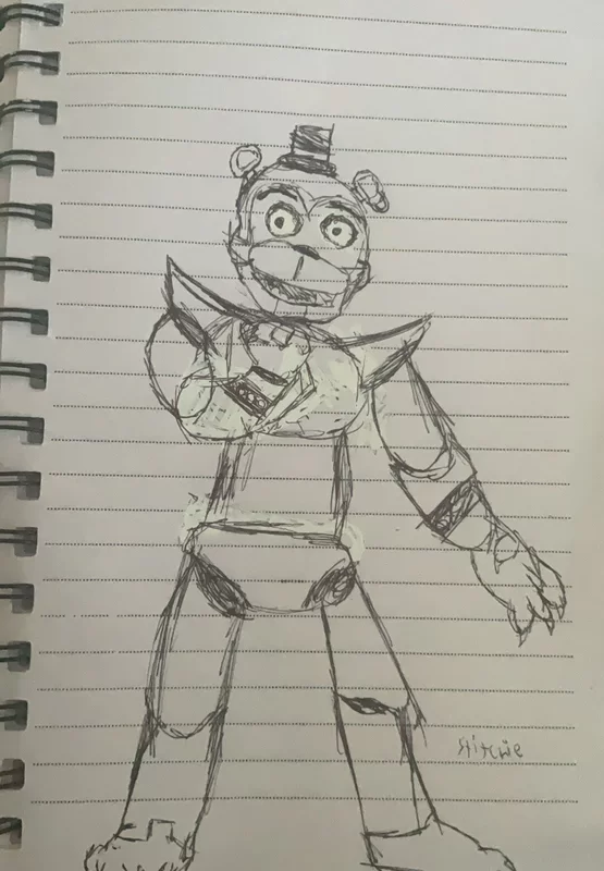 Glamrock freddy drawing i did today