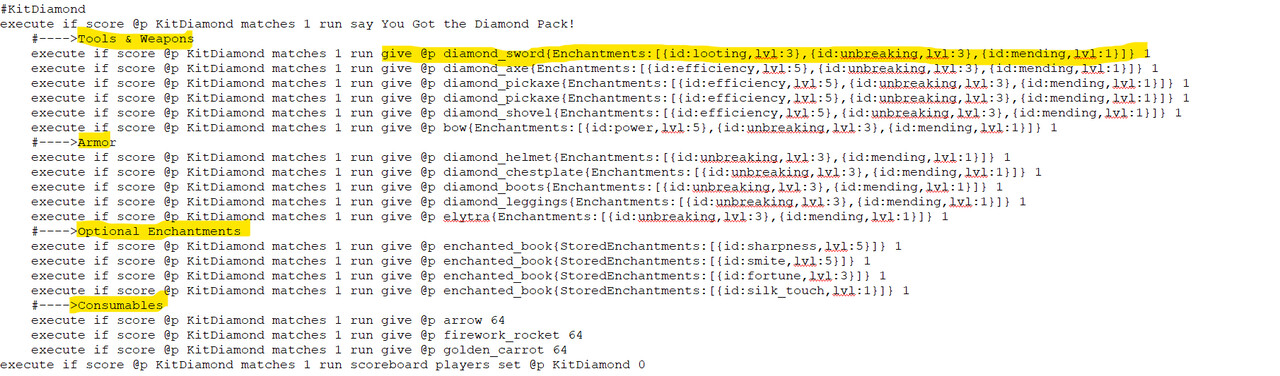 Basic Customisable Kits Minecraft Data Pack Basic Customisable Kits Minecraft Data Pack