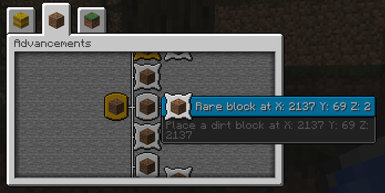 [1.15.1] Dirt Advancements *Fully working! Bug fixes!* Minecraft Data Pack