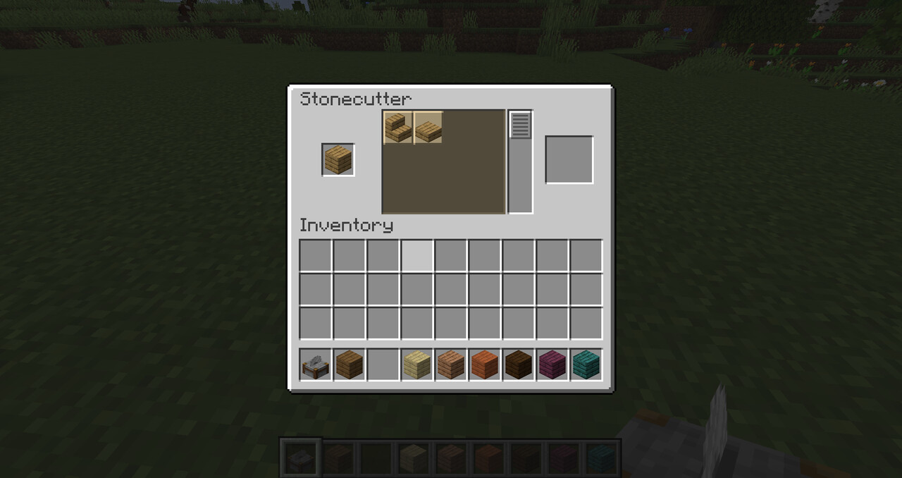 Stone cutter with wooden planks recipes Minecraft Data Pack