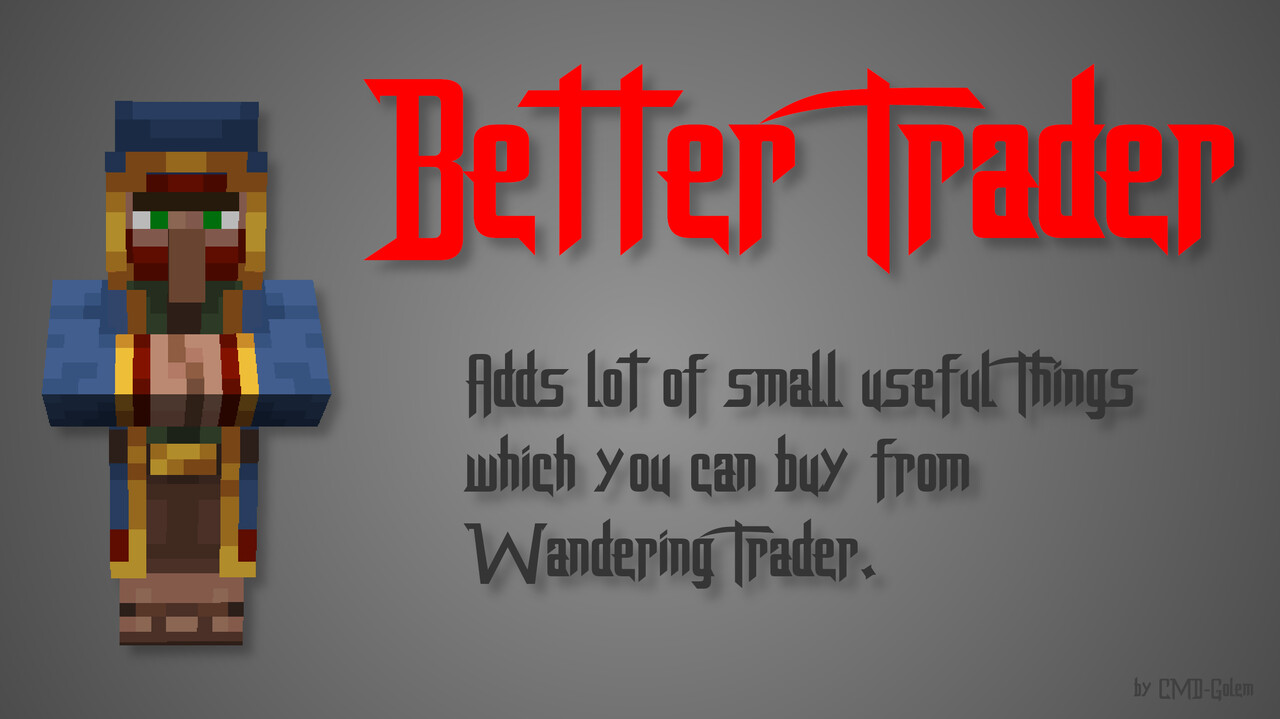Better Wandering Trader Minecraft Data Pack