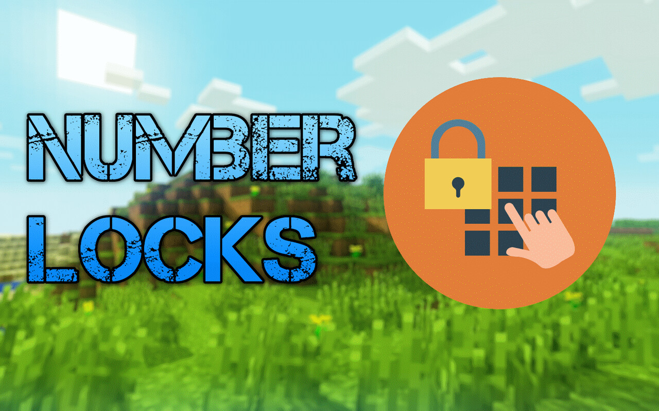 Number locks (For doors or redstone inputs) Minecraft Data Pack