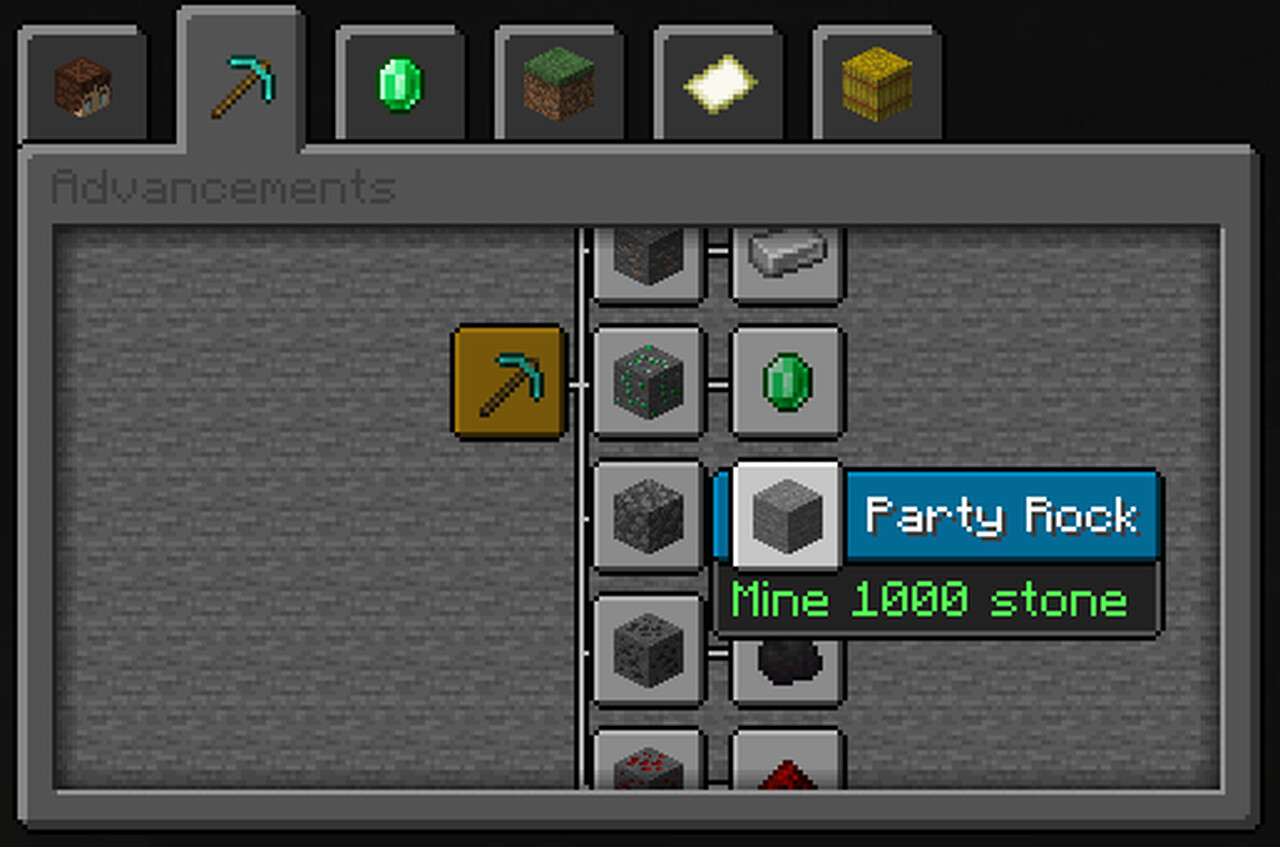 Mining Advancements and Statistics Minecraft Data Pack