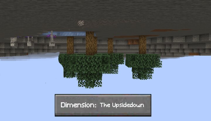 An Upside Down Dimension for 1.16.1 Minecraft Data Pack