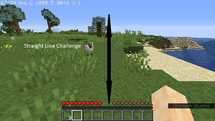 Straight Line Challenge Minecraft Data Pack