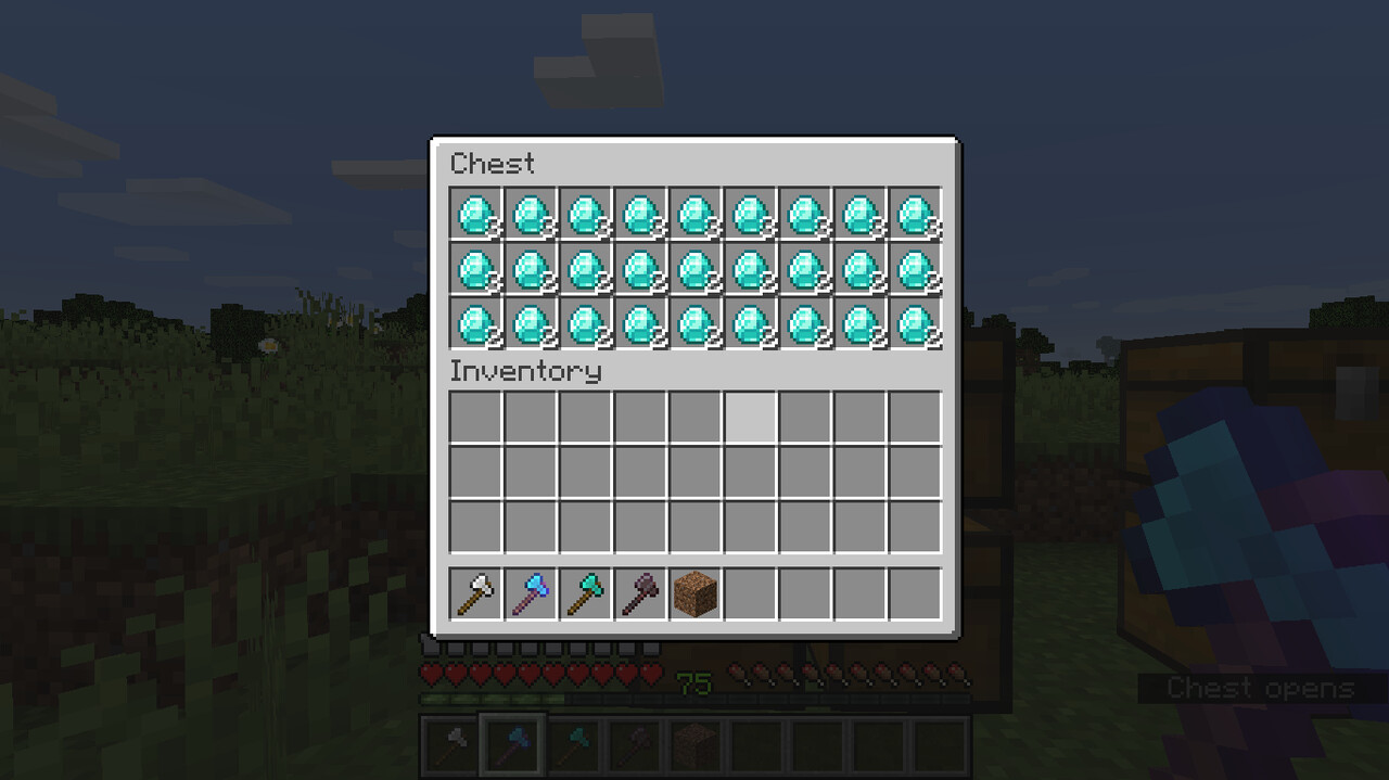 Chest Pack Axes (infinite inventory) Minecraft Data Pack