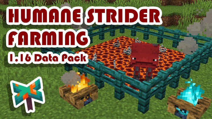 Humane Strider Farming + More Warm Blocks! Minecraft Data Pack
