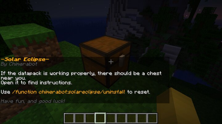 The Solar Eclipse - Minecraft Datapack Minecraft Data Pack