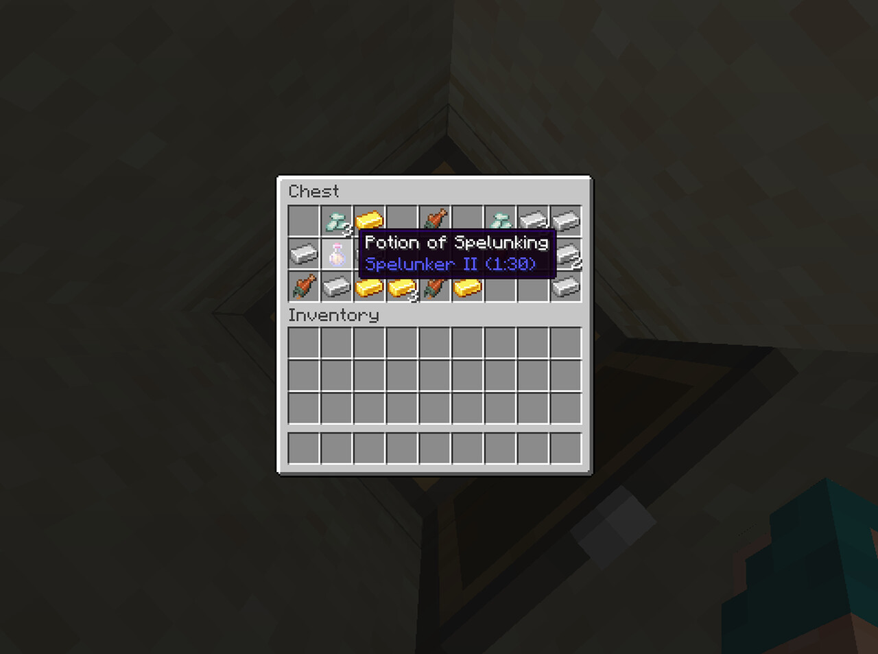 Potion of Spelunking - See Ores Through Walls! Minecraft Data Pack