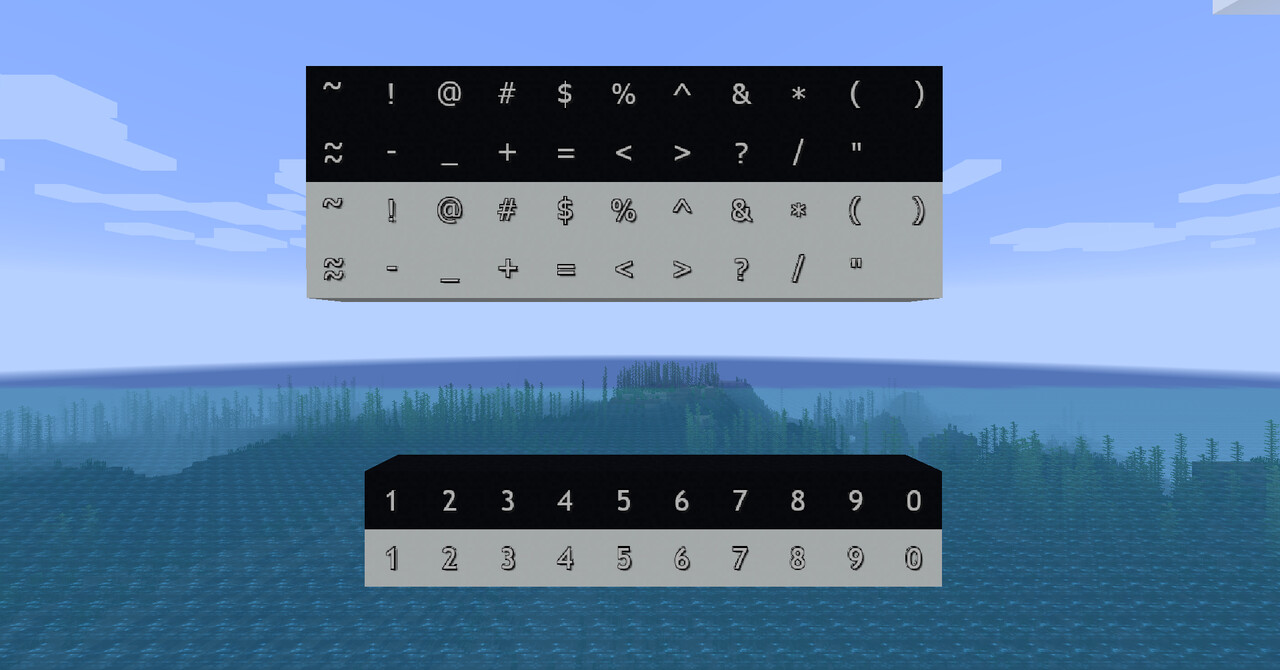 Digits and special character Minecraft Data Pack