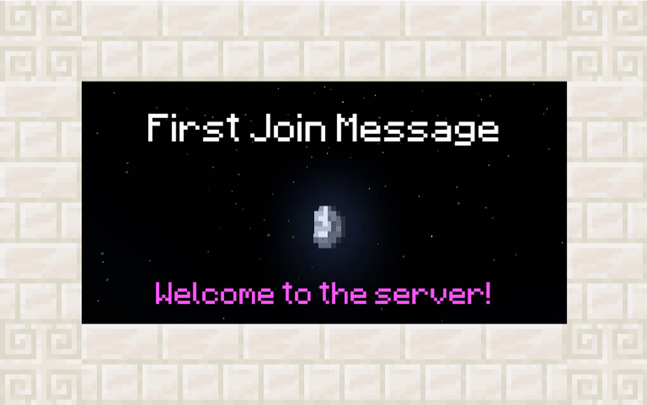 First Join Message Minecraft Data Pack