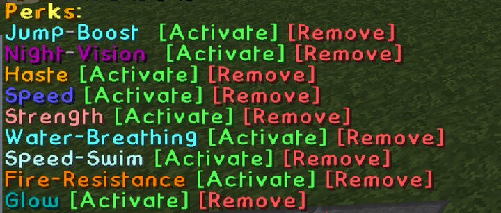 Minecraft Perks (Effect Boosts) for Minecraft 1.16 Minecraft Data Pack