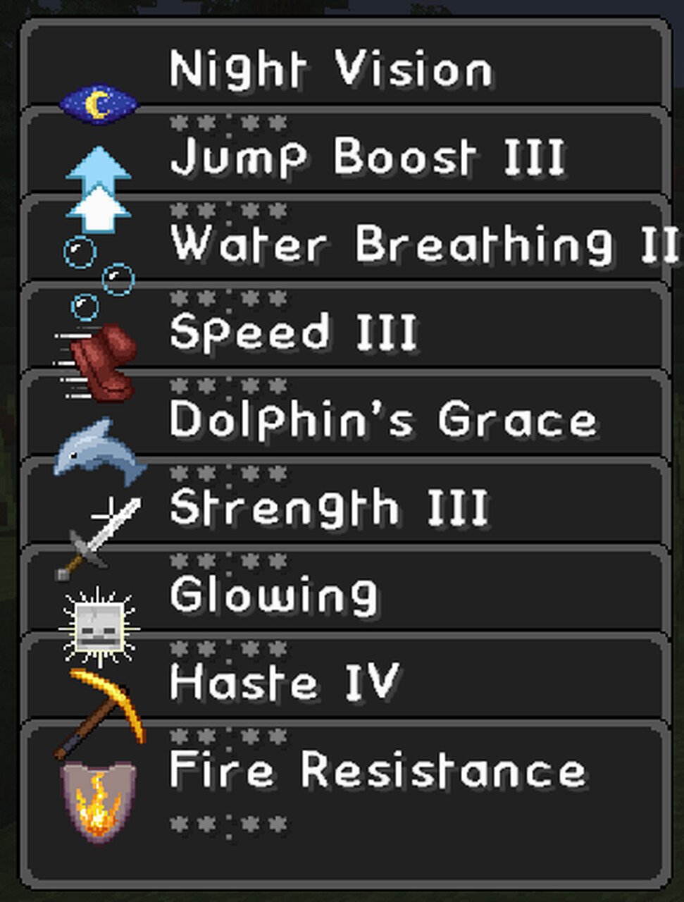 Minecraft Perks (Effect Boosts) for Minecraft 1.16 Minecraft Data Pack