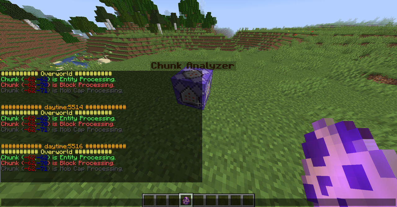 Chunk Processing Status Minecraft Data Pack