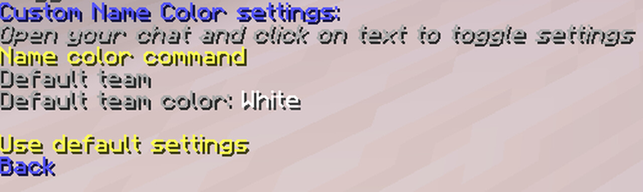 Custom Name Color - Allow all players to choose their name color ...
