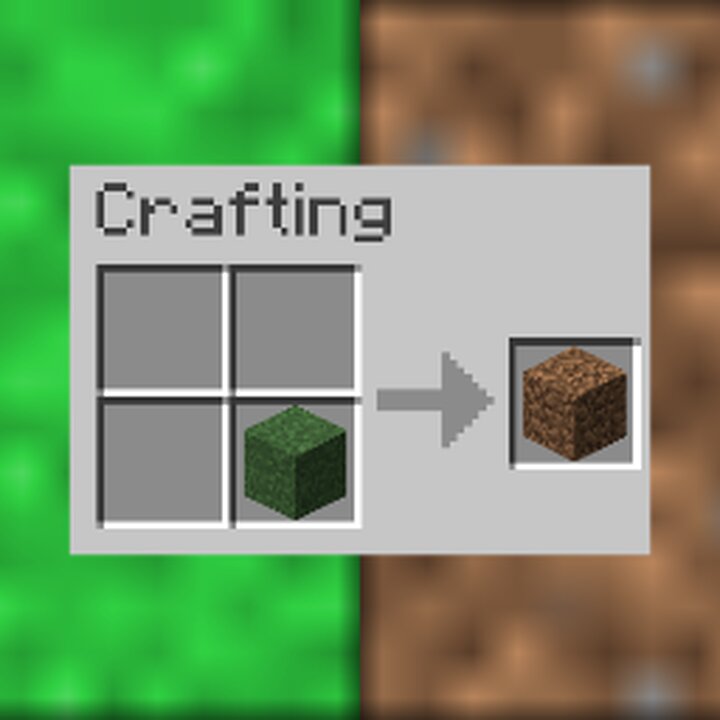 Grass to Dirt Minecraft Data Pack