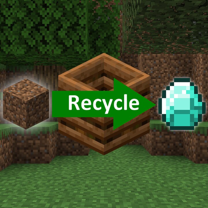 Recycler - Don't throw your items away, recycle them ! Minecraft Data Pack