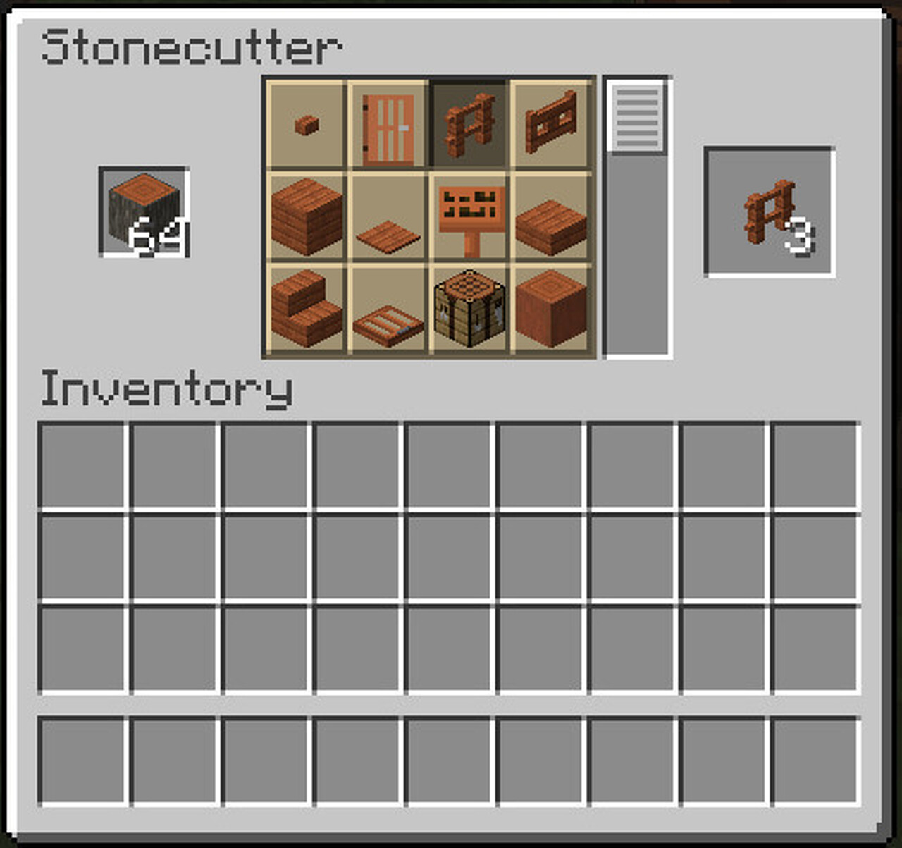 Stonecutter - Woodcutter Minecraft Data Pack