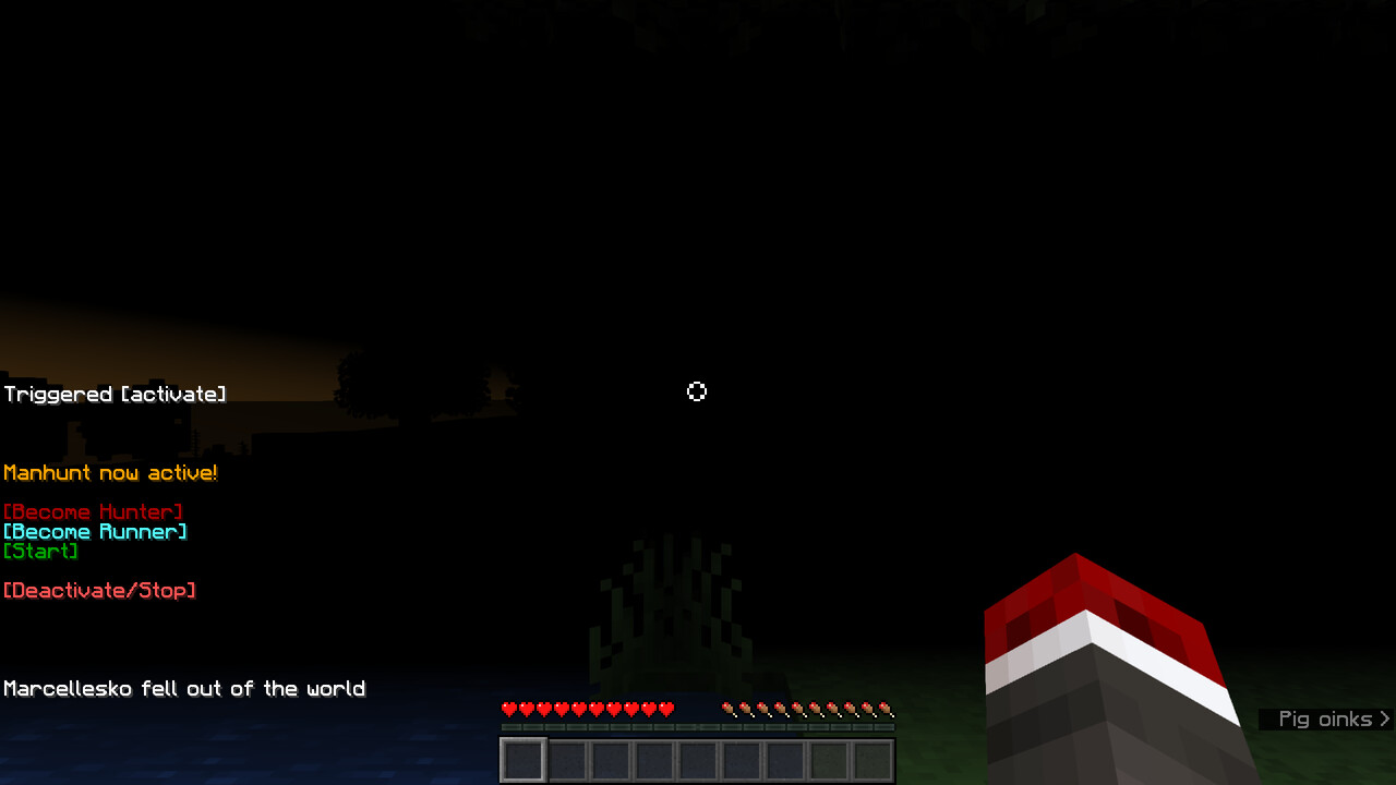 Manhunt / Speedrunner vs. Hunter Minecraft Data Pack