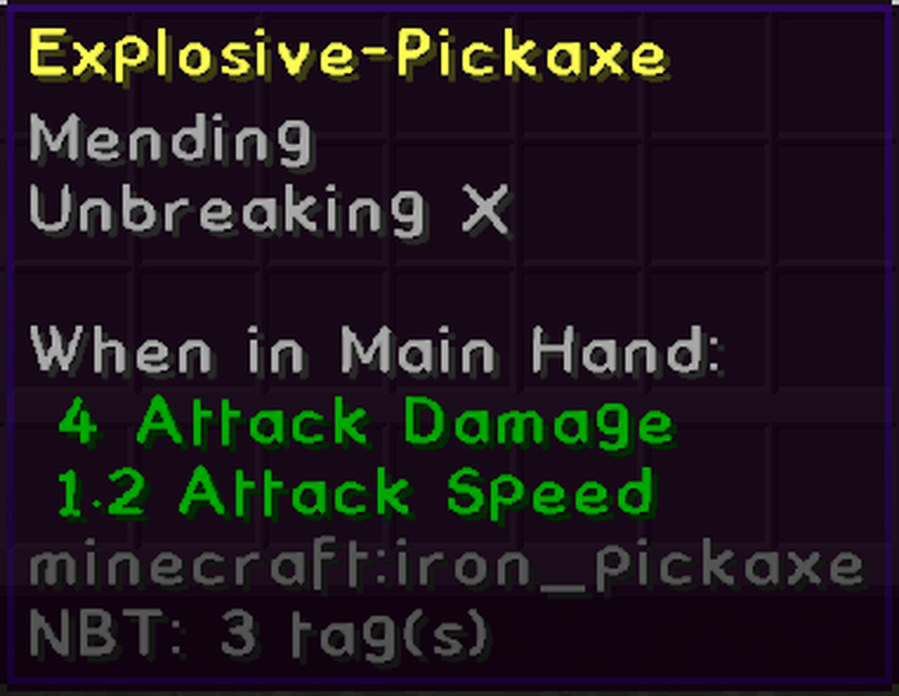 Explosive Pickaxe [1.16.2] Data-Pack Minecraft Data Pack