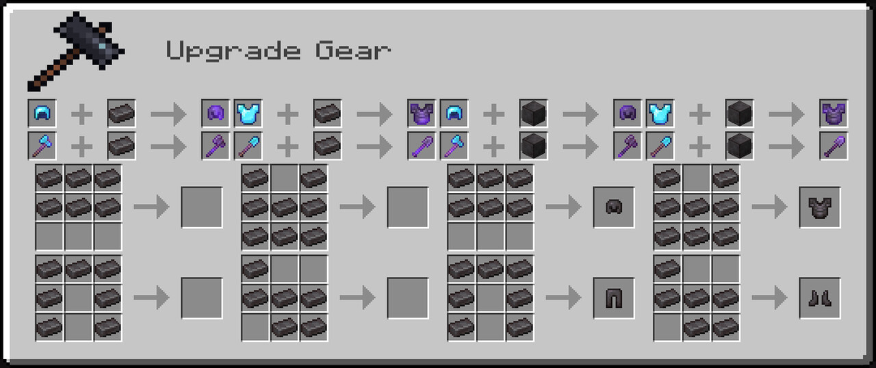 Harder recipes Minecraft Data Pack