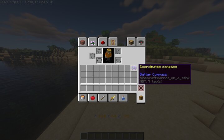 Minecraft Better coordinates compass Minecraft Data Pack