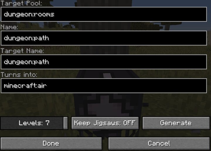 Custom Dungeon Generator Minecraft Data Pack