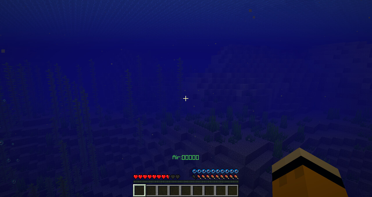 Minecraft, but you can only breath underwater. Minecraft Data Pack