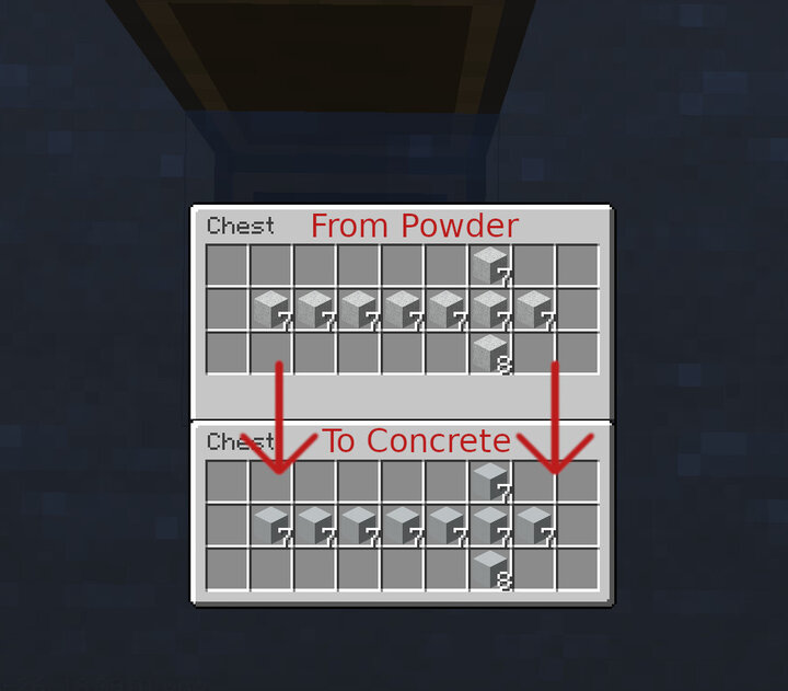 Concrete Soaking Chest Minecraft Data Pack