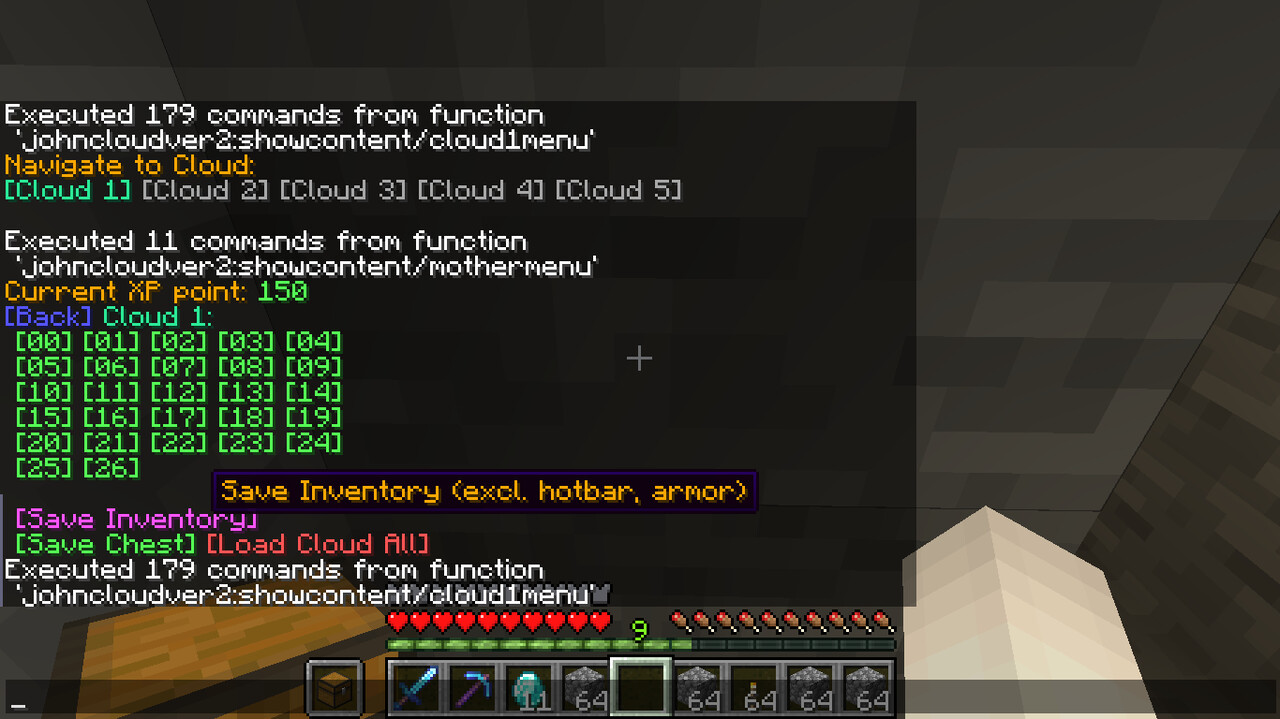 Cloud Storage Minecraft Data Pack